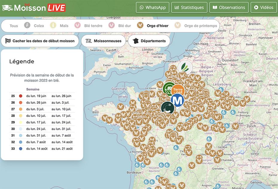 Avec Moisson Live, suivez la moisson en direct | Action agricole Picarde
