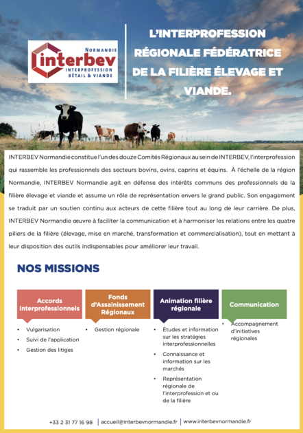Interbev | Interbev : fédératrice de la profession | l'Agriculteur Normand