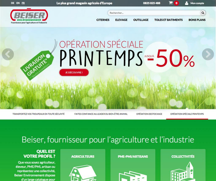 Beiser Environnement : Un site pour booster le e-commerce | Réussir ...