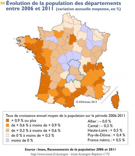 L’attractivité du Cantal ne suffit pas à enrayer son érosion ...