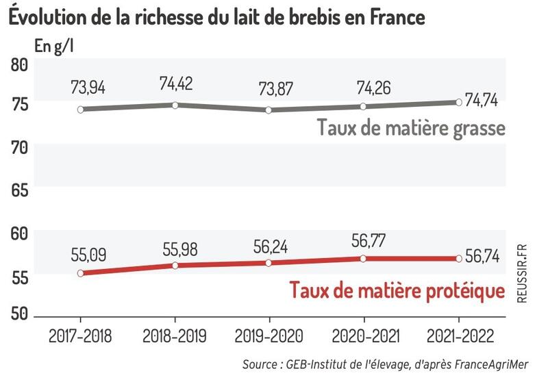 Composition du lait | Un lait de brebis plus riche en matière grasse ...